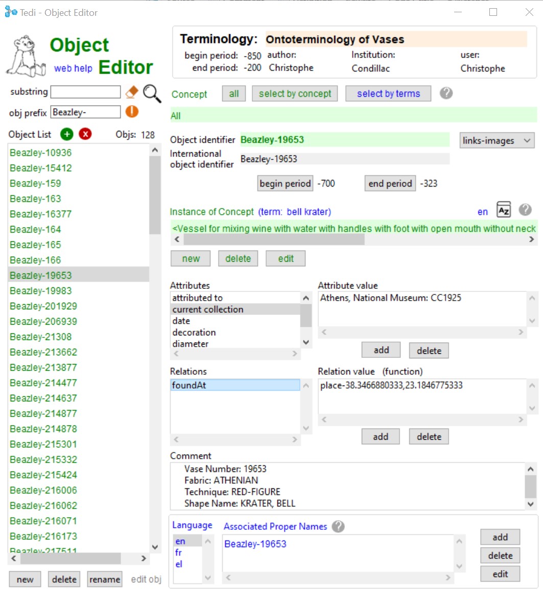 Object editor | Ontoterminology